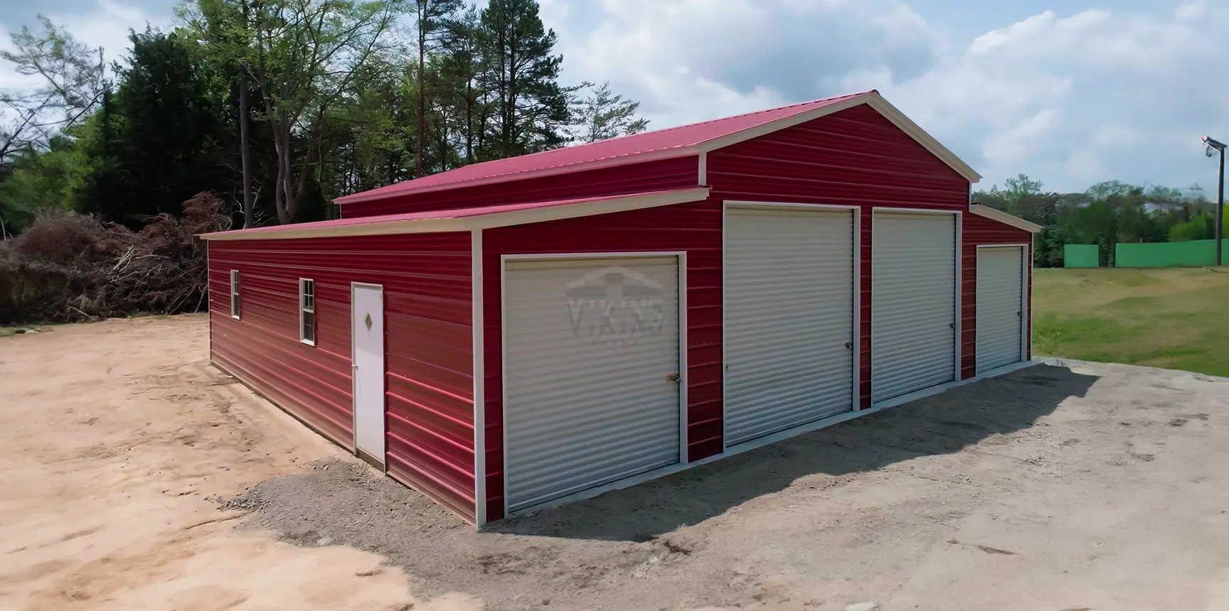 Metal Red Barns - Prefab Red Steel Barn Buildings